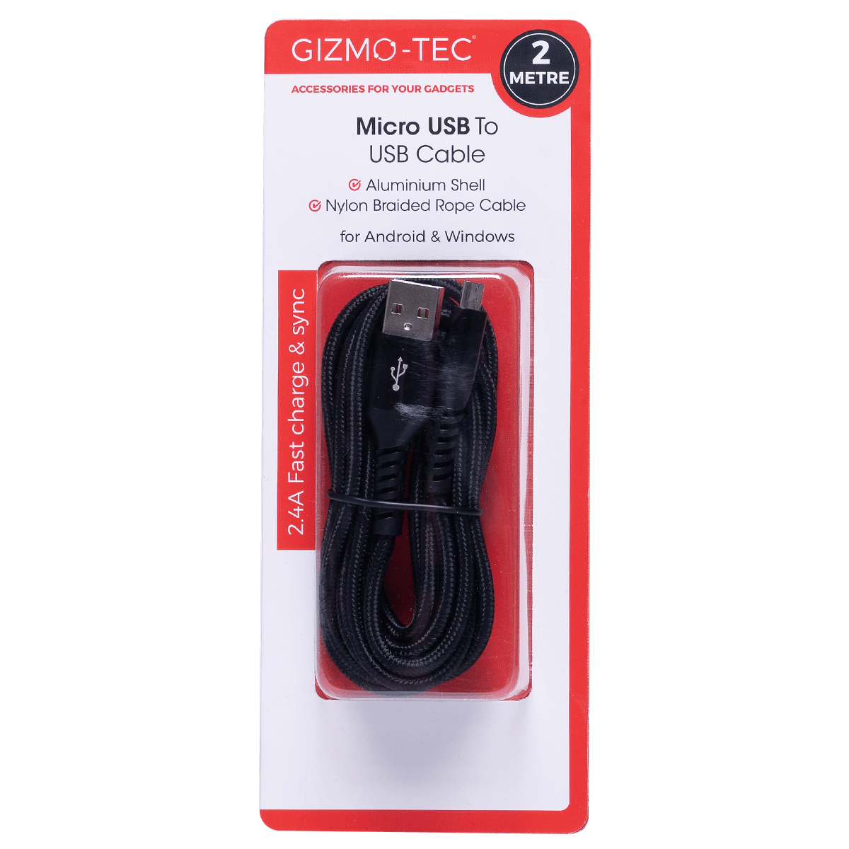 Micro USB to USB Cable – Black
